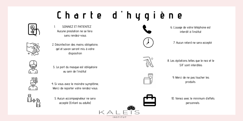 Protocole d'hygiène | Kaleis Institut